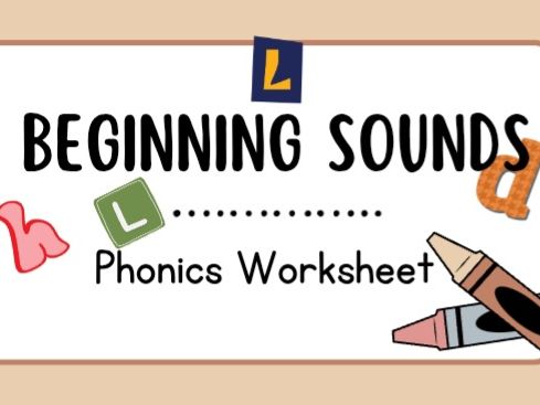 Beginning Sounds Phonics Worksheet – Early Years Literacy Activity ...