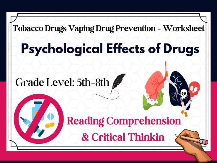 Psychological Effects of Drugs: Reading Comprehension Passages ...