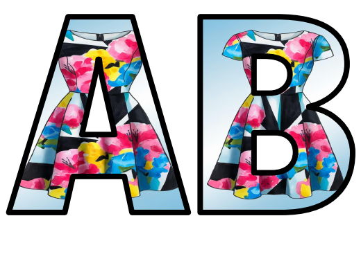 Dress Designer Art Lettering Set Display Title Letters Numbers Signs ...