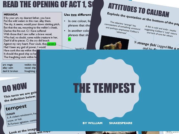 The Tempest KS3 full SOW | Teaching Resources