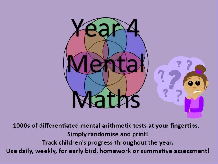 Primary Mental Arithmetic Tests Teaching Resources