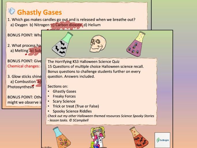 Horrifying Halloween Science Quiz KS3 | Teaching Resources