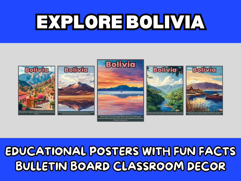Explore Bolivia – Educational Posters with Fun Facts | Bulletin Board ...
