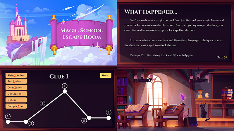 Magic School Escape Room | Narrative Structure & Figurative Language ...