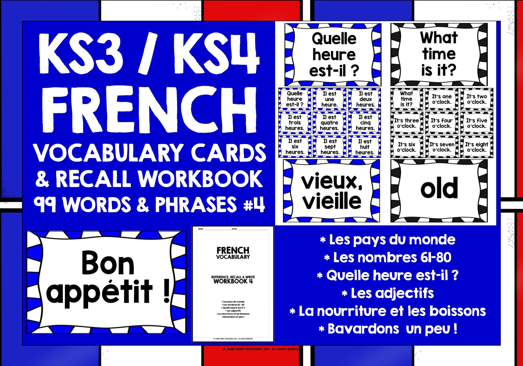FRENCH VOCABULARY CARDS 4 | Teaching Resources