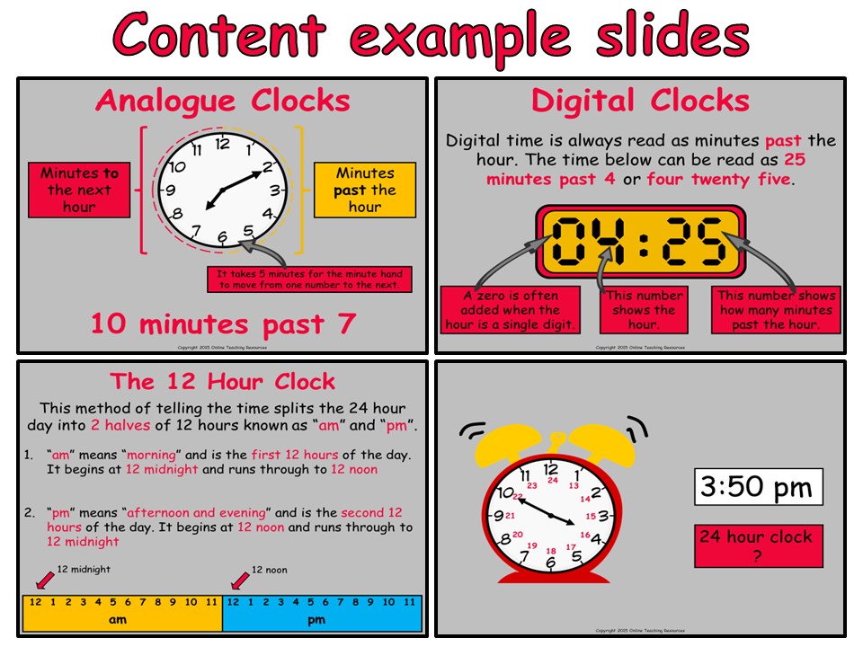 Time Year 4 Animated PowerPoint Presentation And Worksheets Time Year 4 Animated PowerPoint Presentation And Worksheets