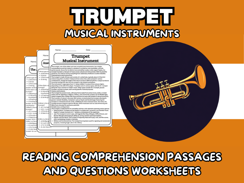 Trumpet - Musical Instruments Reading Comprehension Passages and ...