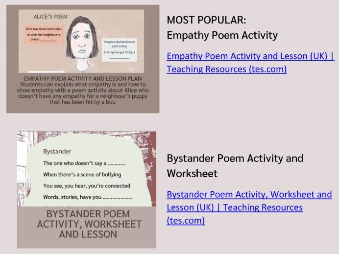 Poem Activities PSHE Resources List KS2 | Teaching Resources