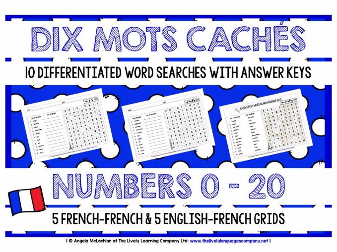 PRIMARY FRENCH NUMBERS 0 20 WORD SEARCHES By LivelyLearning Teaching PRIMARY FRENCH NUMBERS 0 20 WORD SEARCHES By LivelyLearning Teaching