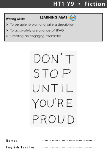 SPAG and descriptive writing workbook (Language Paper 1 Q5 Homework ...