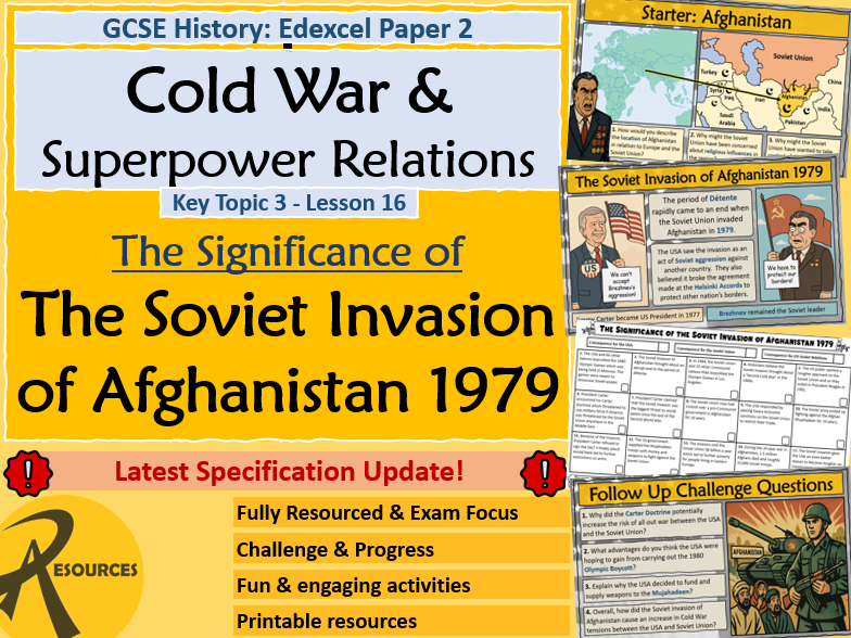 Soviet invasion of Afghanistan 1979 - Cold War - GCSE History Edexcel ...