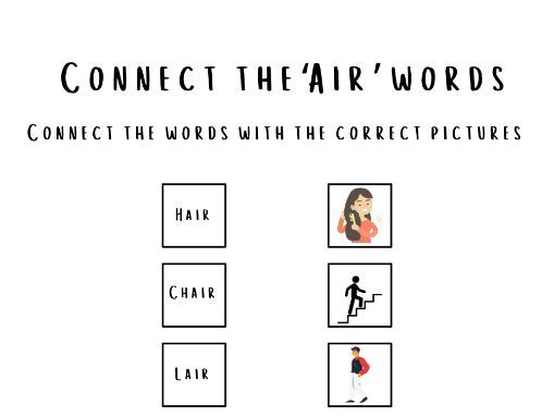 Phonics 'Air' Worksheets (Year 1 and 2) | Teaching Resources