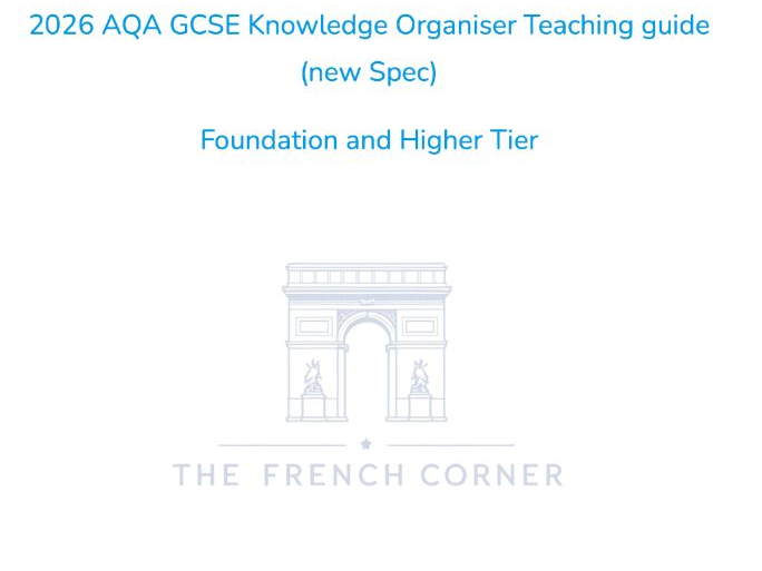 2026 AQA GCSE French KO + Writing Mat – Theme 3 (Bundle) | Teaching Resources