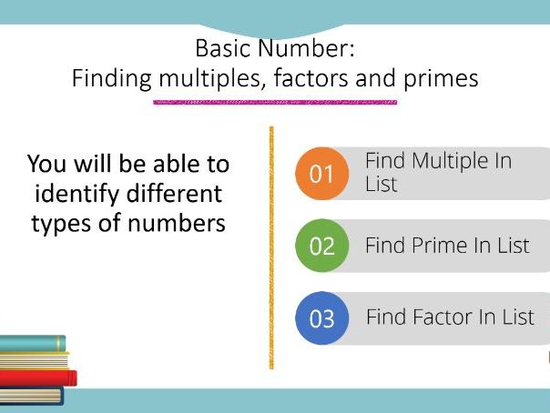 Finding Multiples Factors And Primes Powerpoint Foundation GCSE 