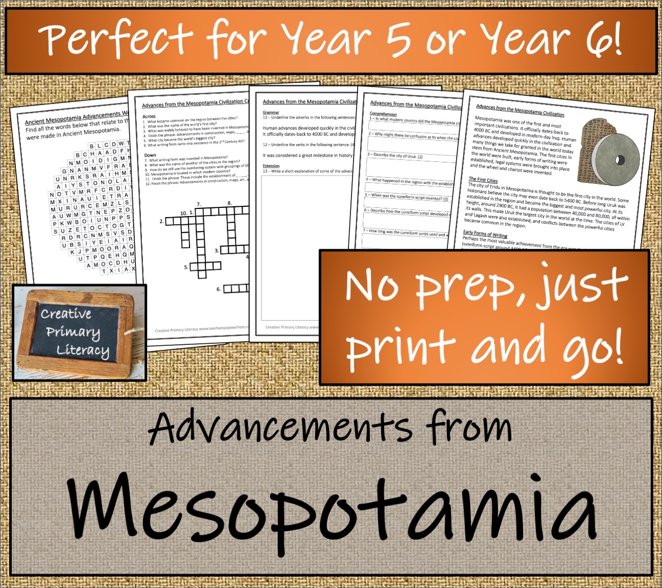 Ancient Mesopotamia Timeline Reading Comprehension