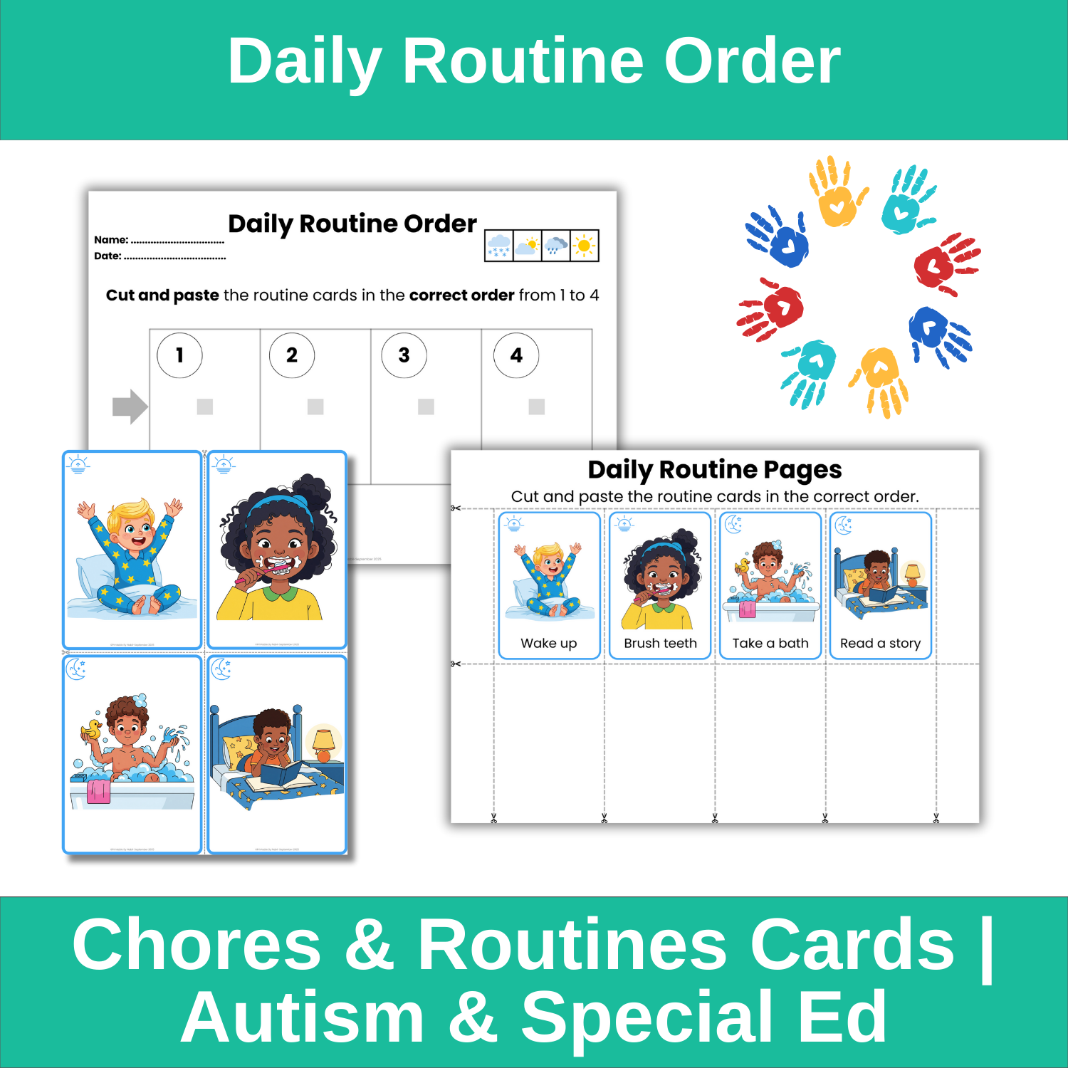 FREE Sample | Chores & Routines Cards for Autism and Special Education ...