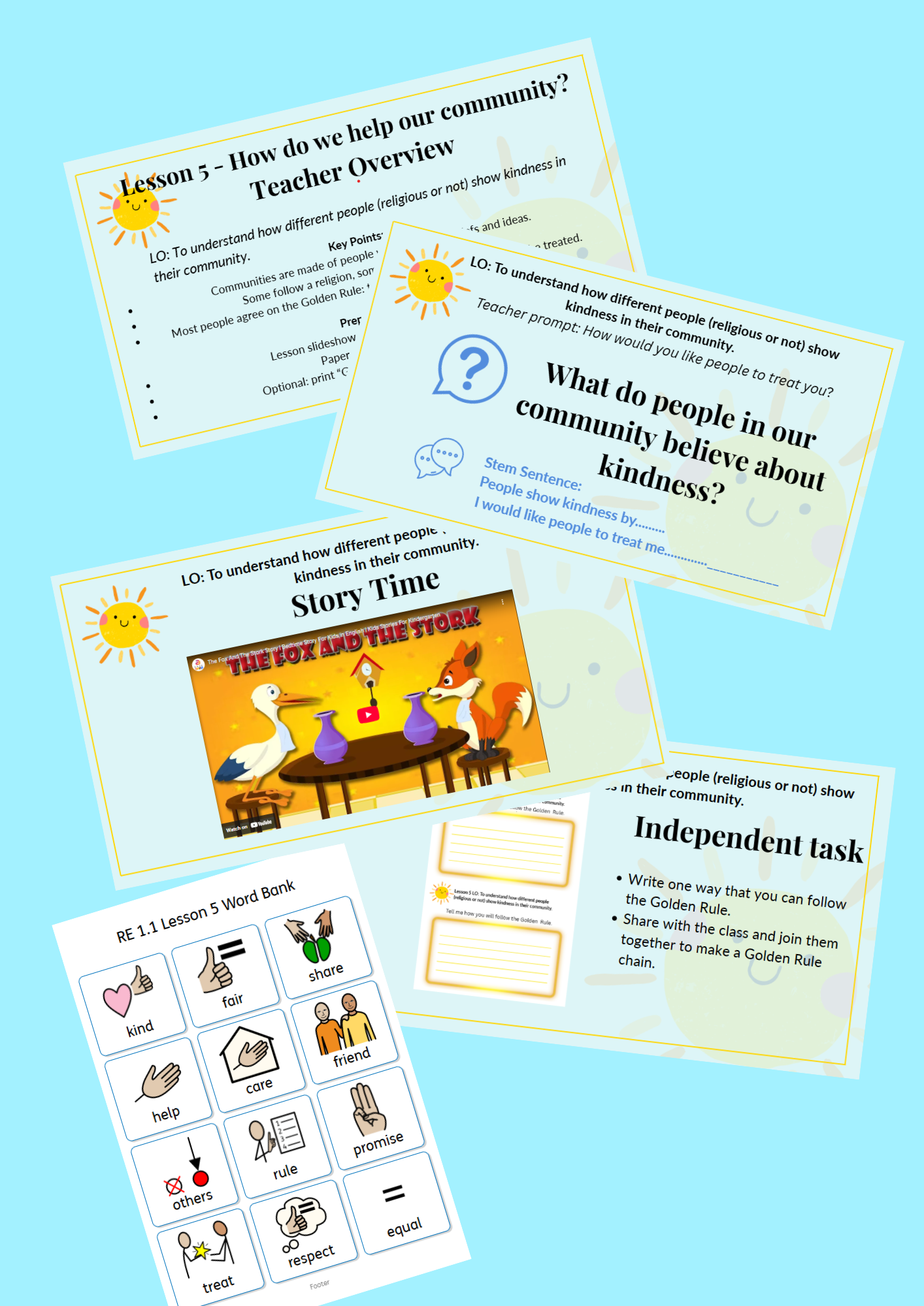 KS1 RE How Do People Know How to Treat Each Other? (Lesson 5 The Golden ...