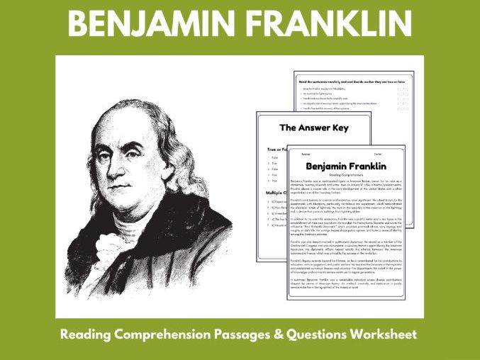 Benjamin Franklin: Reading Comprehension Passages & Questions ...