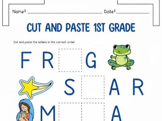 Cut and Paste Worksheets 1st Grade | Teaching Resources
