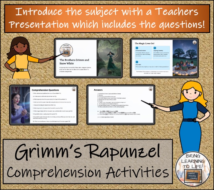 Brothers Grimm's Rapunzel Reading Comprehension | Year 5 or Year 6 ...