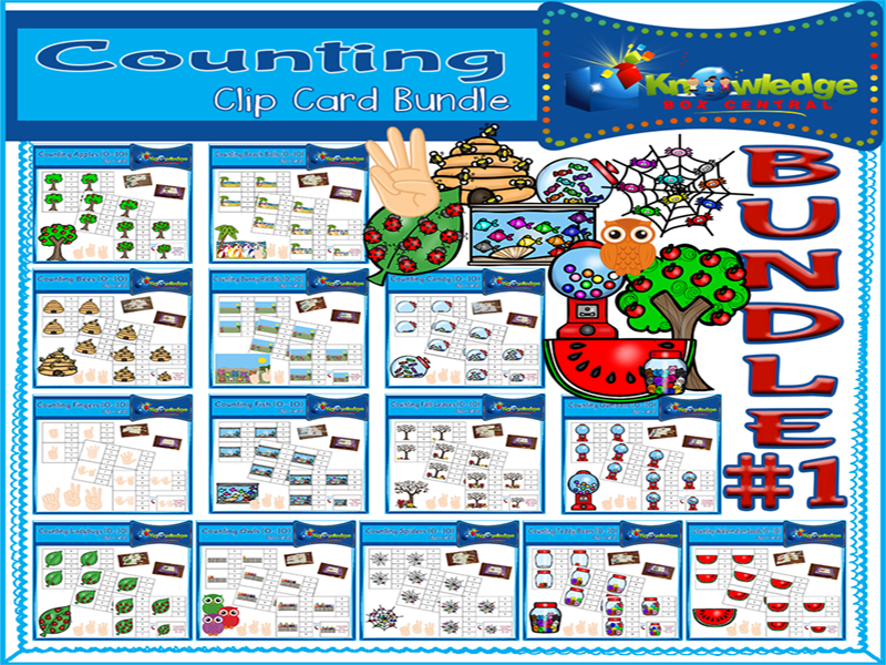 Counting Clip Cards (0-10) BUNDLE #1 | Teaching Resources
