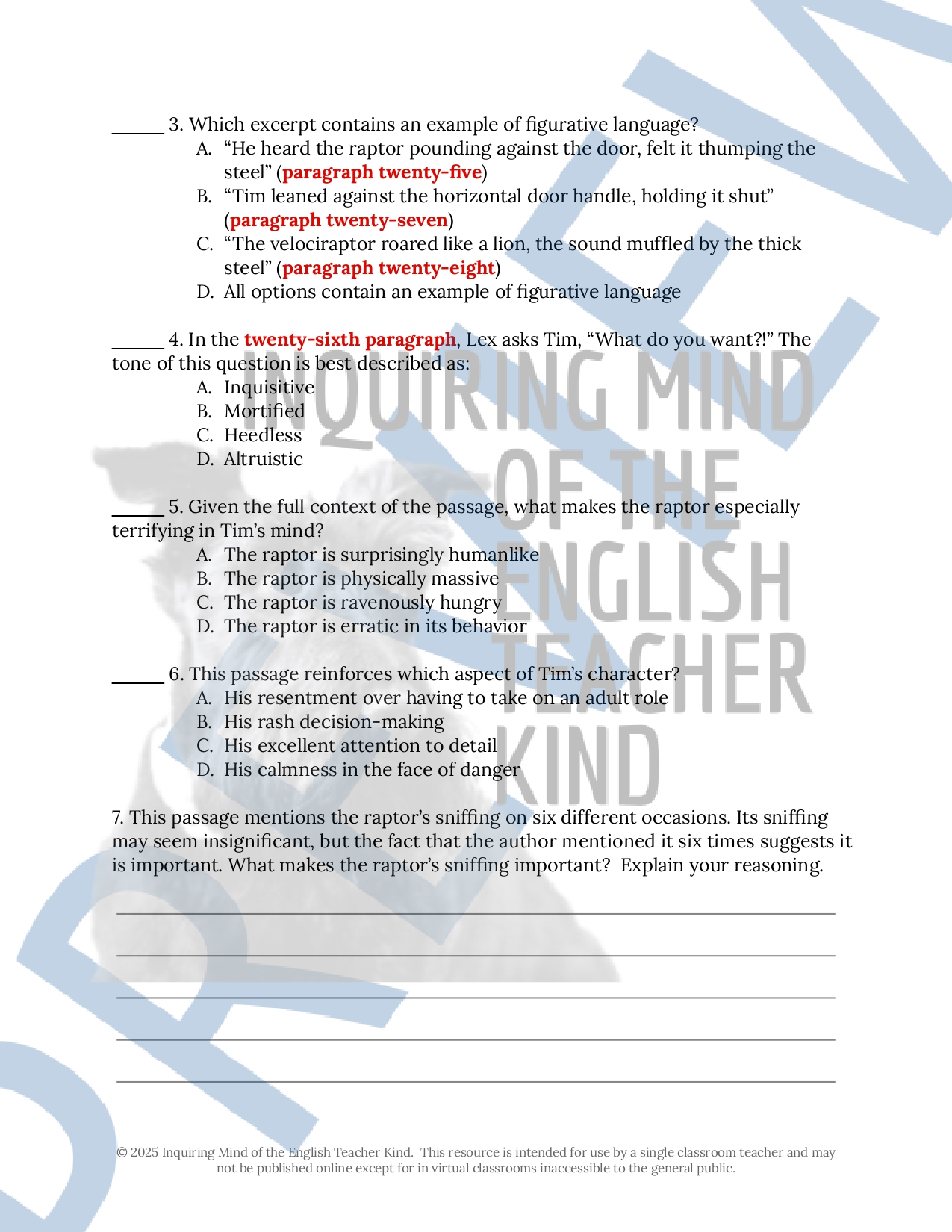 Jurassic Park by Michael Crichton Chapter 48 Close Reading Analysis ...