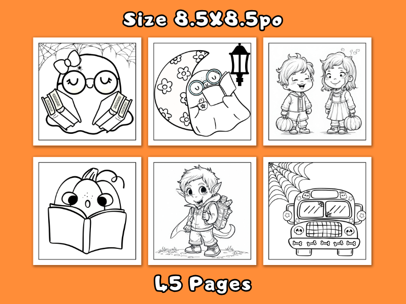 School Spirits: Back to School & Halloween Coloring Adventure! A Happy ...