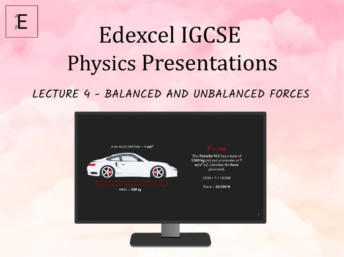 Edexcel IGCSE Physics Lecture 4 - Balanced and Unbalanced Forces ...