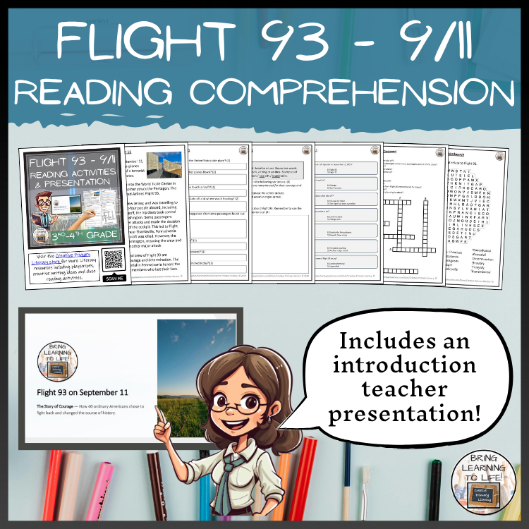 Flight 93 Reading Comprehension Activities | September 11 9/11 | Year 3 ...