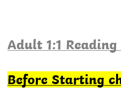 1:1 Reading pack to support adults reading with children | Teaching ...