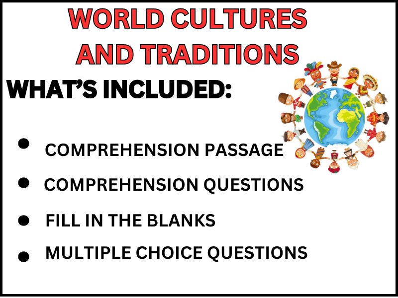 World Cultures and Traditions Reading Comprehension Passages | Teaching ...
