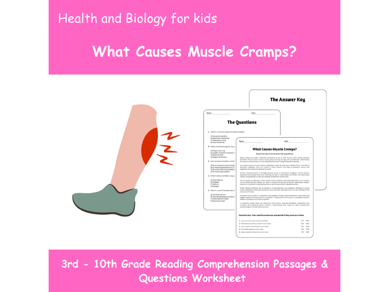 What Causes Muscle Cramps? Reading Comprehension Passages & Questions ...