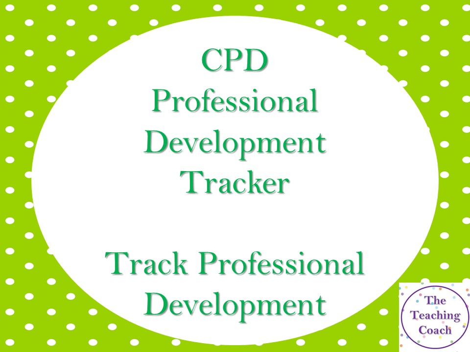 CPD Professional Development Record Tracker Teaching Resources