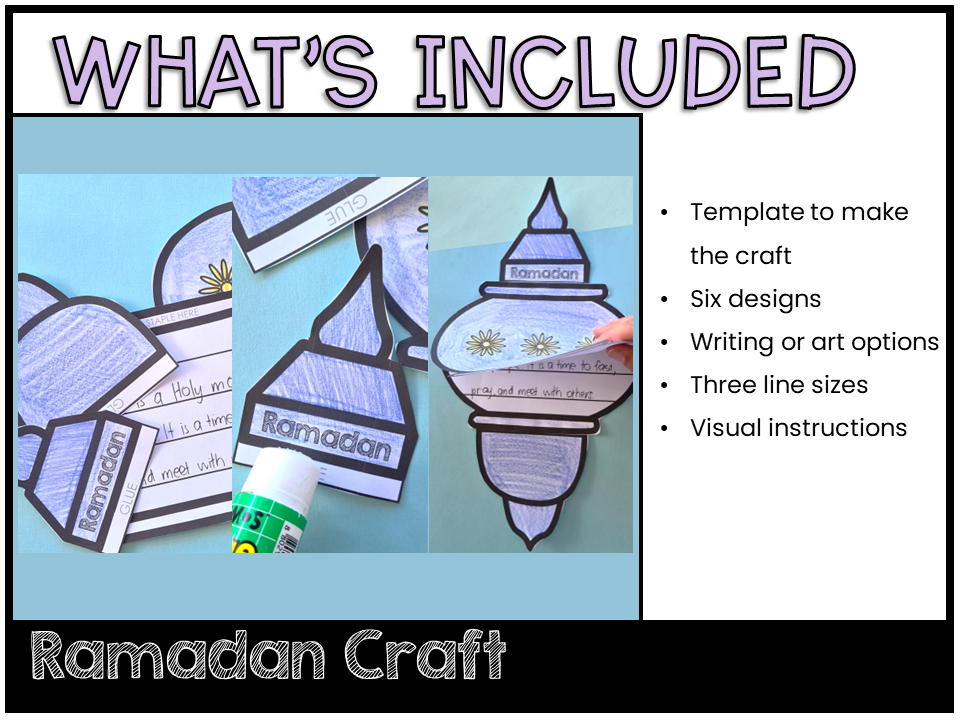 Ramadan Writing Craft Art Project Lanterns Activity | Teaching Resources