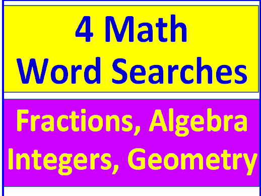 Math Word Searches 4 Of Them Teaching Resources math-word-searches-4-of-them-teaching-resources