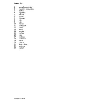 Plant Cloning Word Scramble for Biotechnology Students | Teaching Resources
