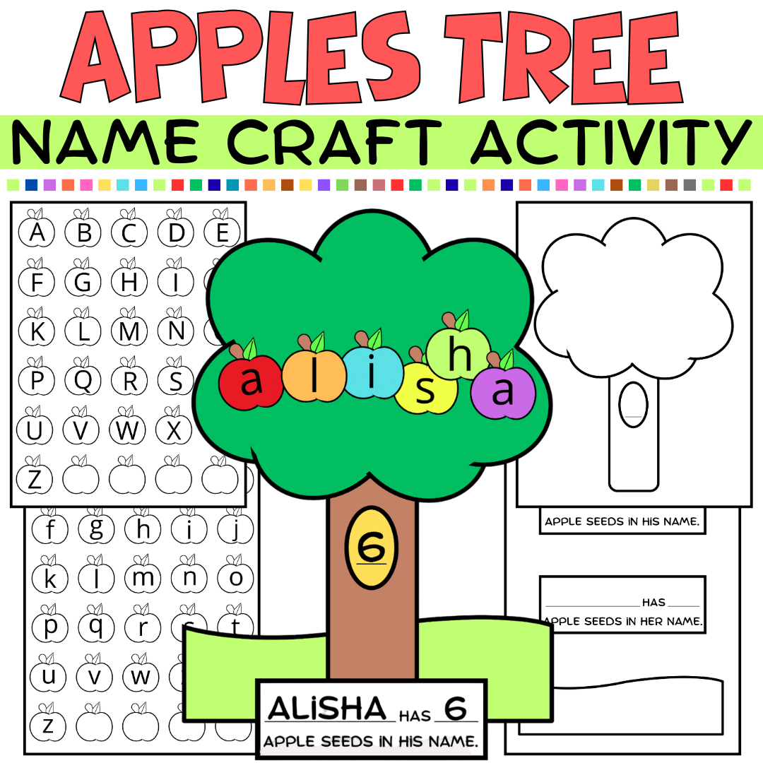 Fall Apple Tree Name Craft | Back to School Icebreaker & September ...