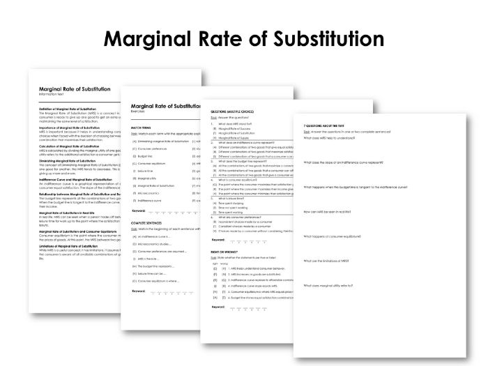 Marginal Rate of Substitution | Teaching Resources