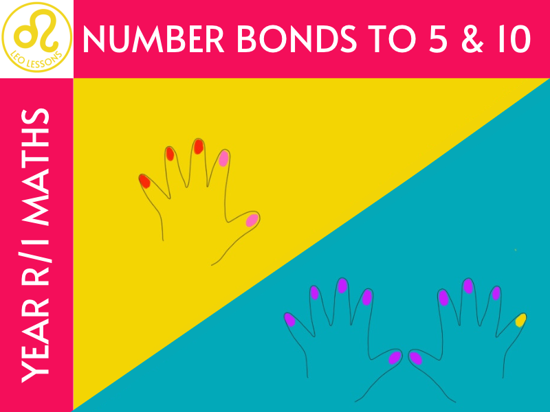 Number bonds to 5 & 10 hands worksheets | Teaching Resources