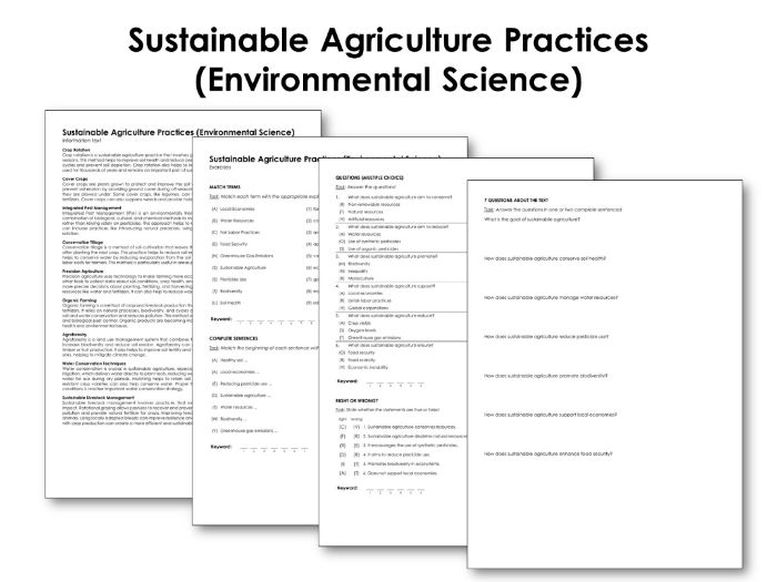 Sustainable Agriculture Practices (Environmental Science) | Teaching ...