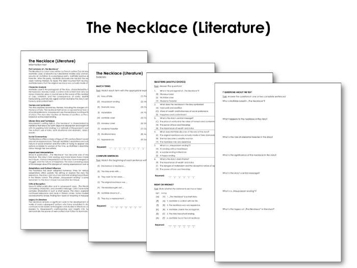 The Necklace (Literature) | Teaching Resources
