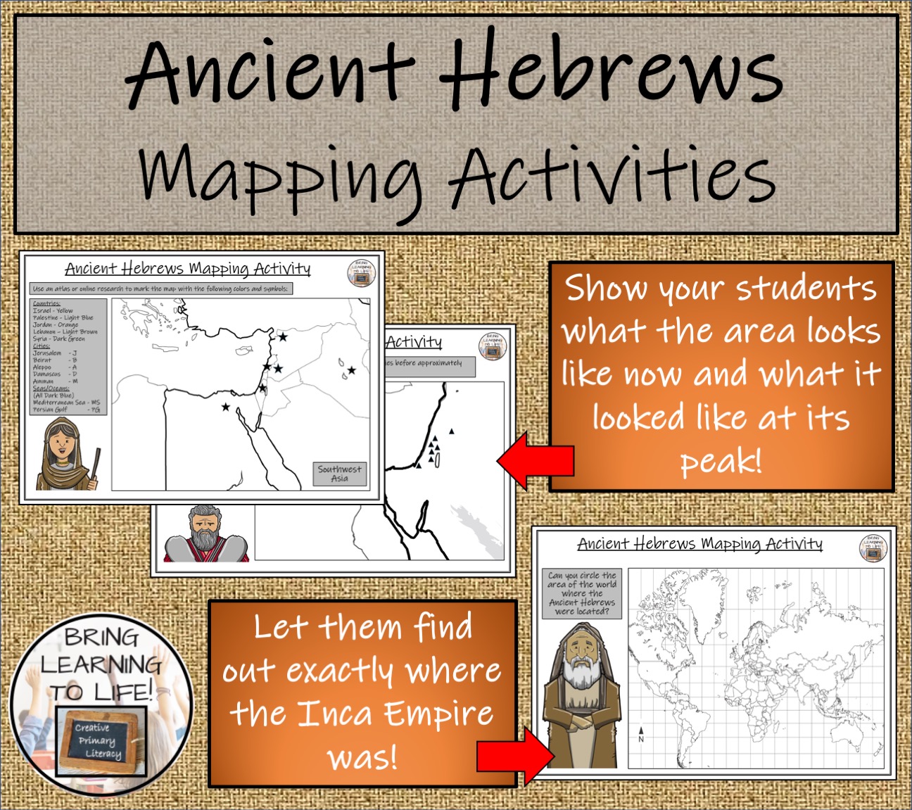 Ancient Hebrews Map Activities and Presentation | Teaching Resources