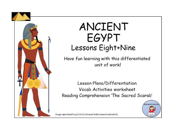 AncientEgypt:VocabAct+ReadingComp-TheSacredScarab | Teaching Resources