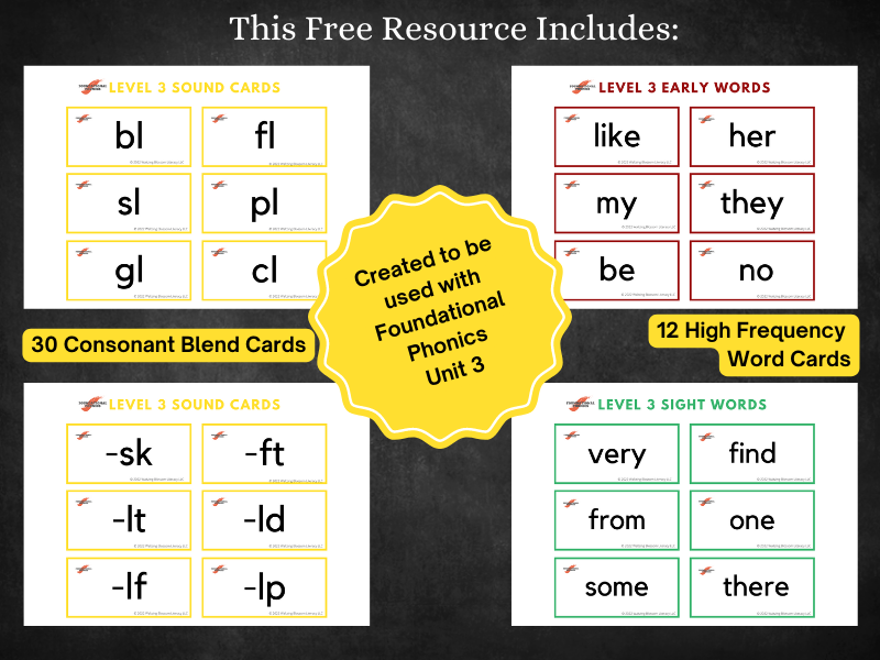 Free Phonics Flash Cards 3 | Consonant Blends | Teaching Resources
