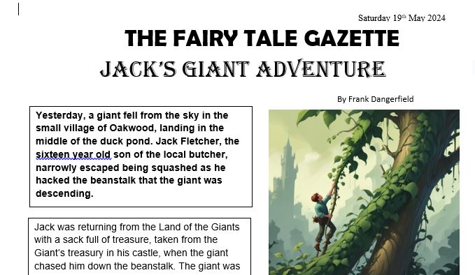 Fairy Tale News Report | Teaching Resources