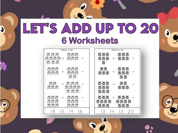 Let s Add Up To 20 Worksheets Teaching Resources