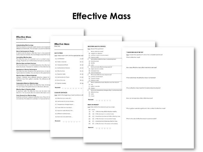 Effective Mass | Teaching Resources