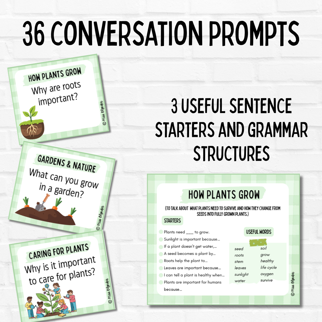Plants & Gardening Speaking Activities – ESL Conversation Cards with ...