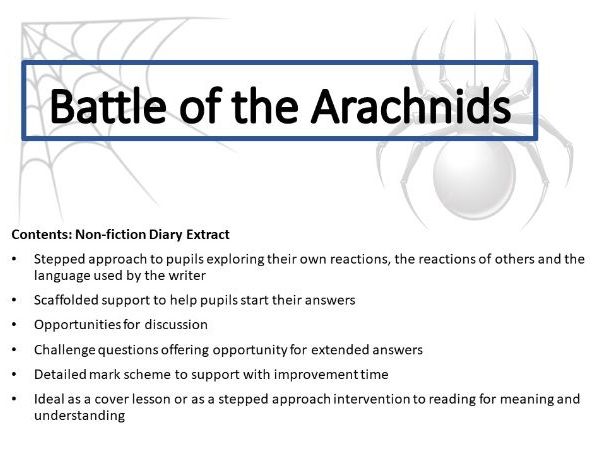 Non-Fiction Style Reading Comprehension: Spiders | Teaching Resources