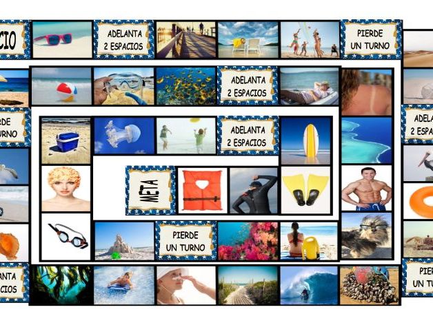Beach Things and Activities Lists 6 Spanish Photo Game Bundle ...